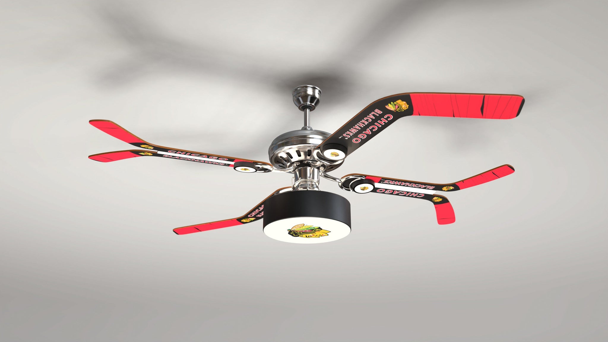 Chicago Blackhawks® NHL Hockey Ceiling Fan – Ultimate Hockey Fans