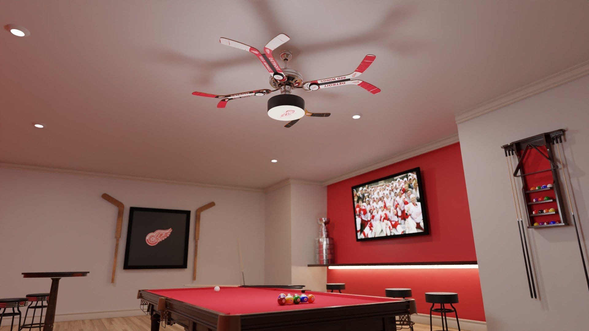 Detroit Red Wings® NHL Hockey Ceiling Fan – Ultimate Hockey Fans