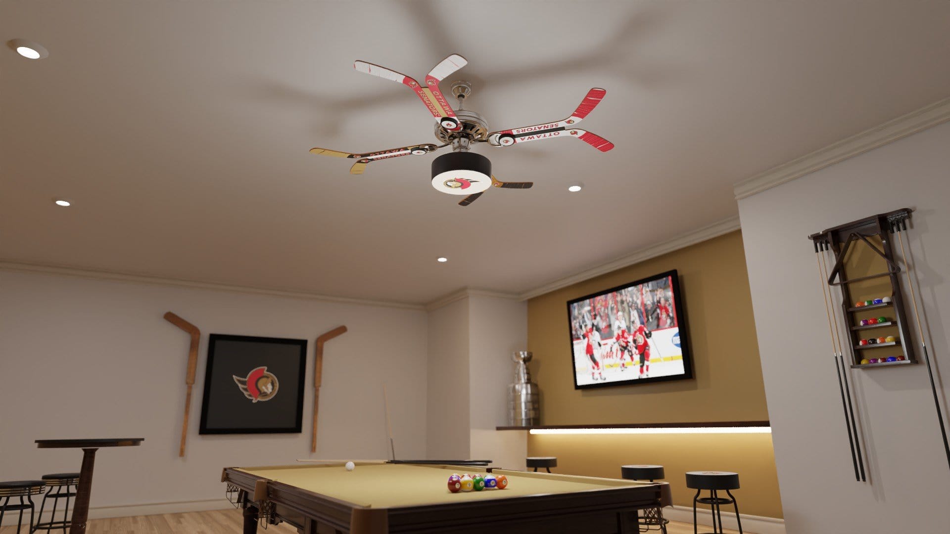 Ottawa Senators® NHL Hockey Ceiling Fan – Ultimate Hockey Fans